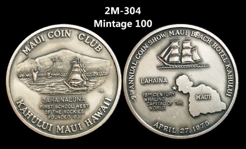 Reverse Sketch 1975 Maui Coin Club Medal | The Hawaiiana Numismatist